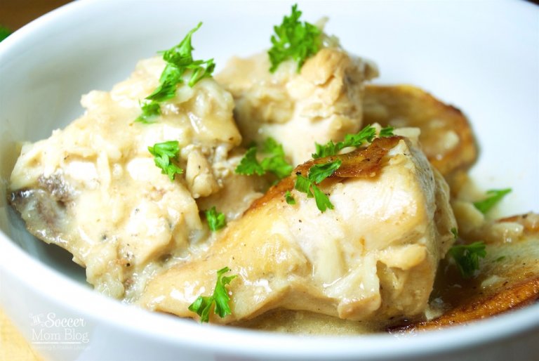 Garlic Braised Georgian Chicken (Shkmeruli) - The Soccer Mom Blog