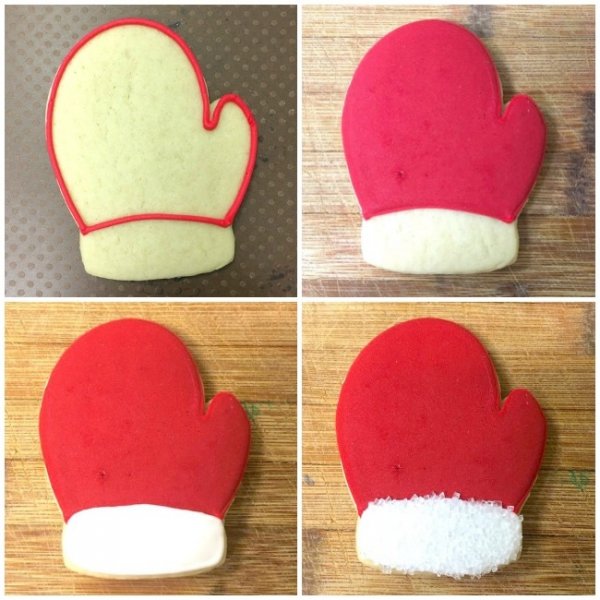 Christmas Mitten Sugar Cookies - The Soccer Mom Blog