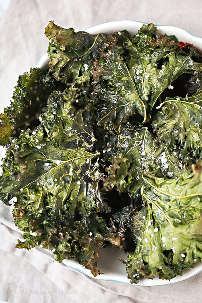 Crispy Baked Kale Chips - The Soccer Mom Blog