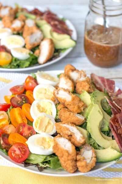 Crispy Chicken Cobb Salad - The Soccer Mom Blog