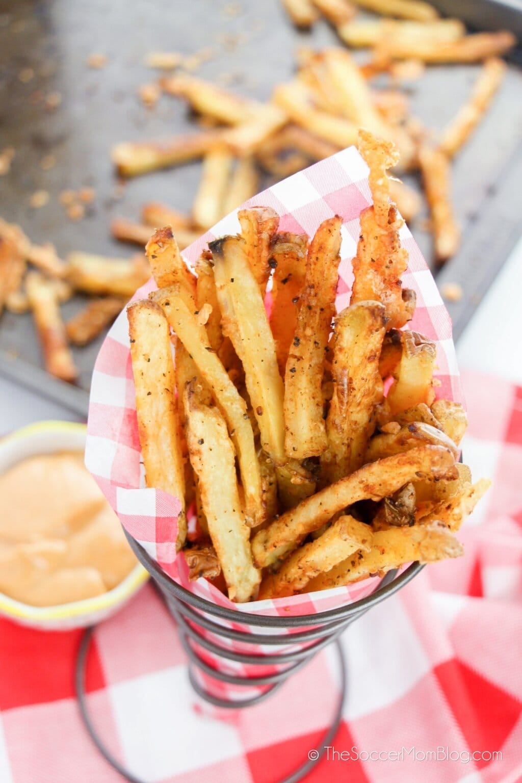 Crispy Oven Baked French Fries - The Soccer Mom Blog