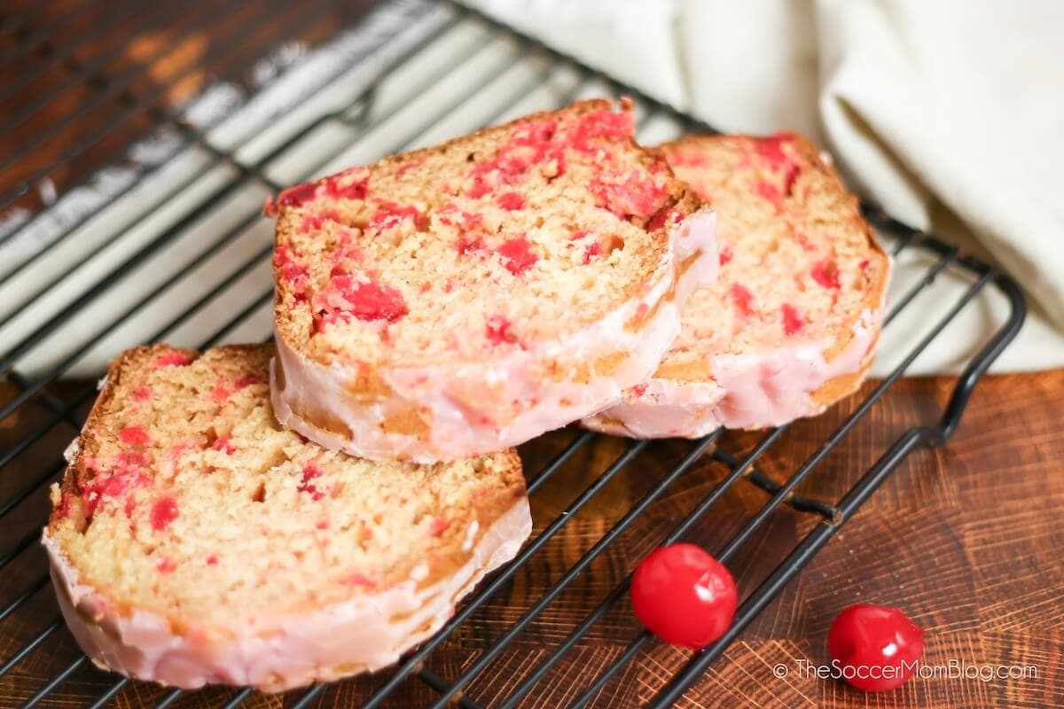 Homemade Cherry Bread Recipe - The Soccer Mom Blog