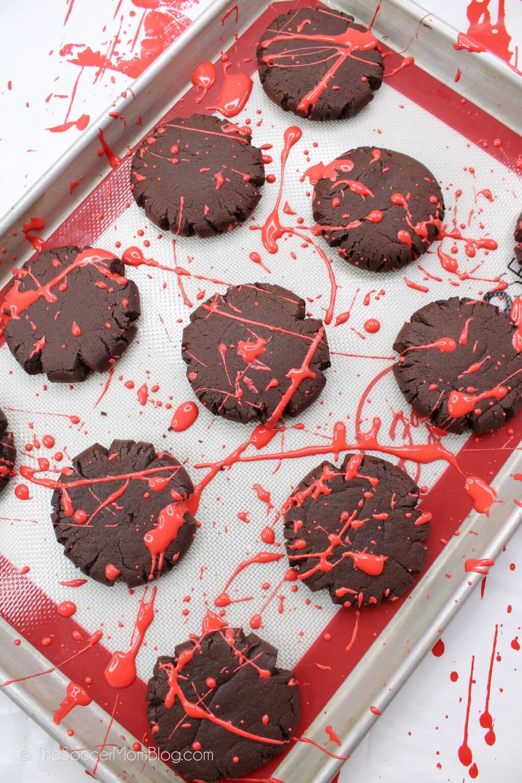 Halloween Blood Splatter Cookies - The Soccer Mom Blog