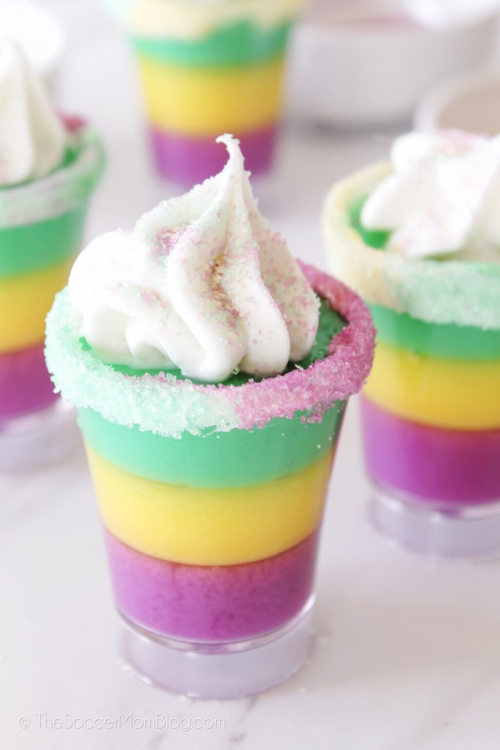 Mardi Gras Jello Shots Recipe - The Soccer Mom Blog