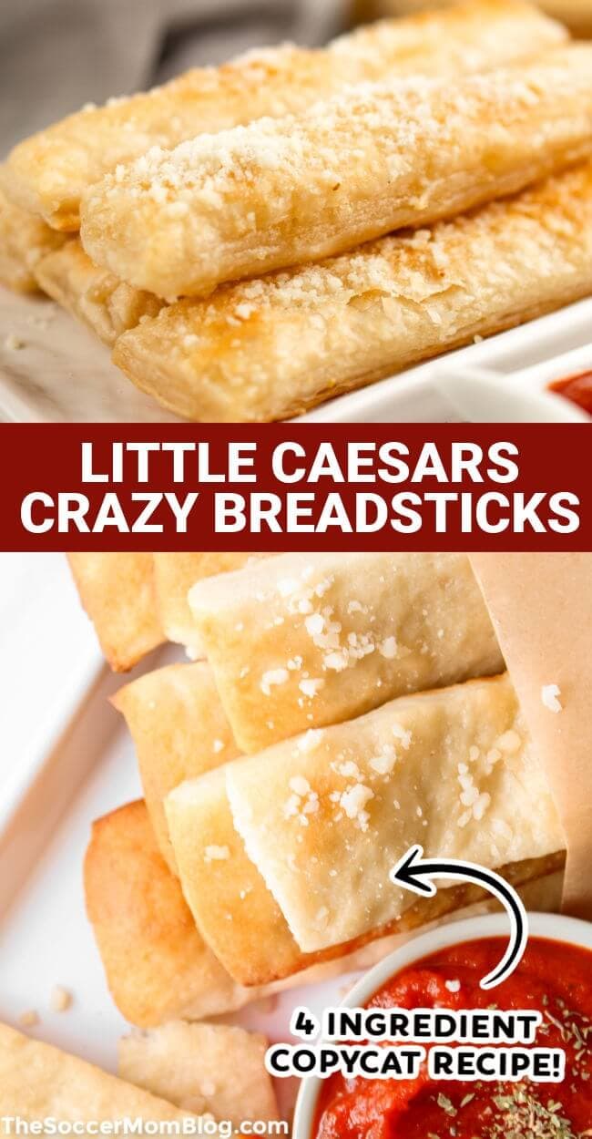 4 Ingredient Little Caesars Crazy Bread Recipe - The Soccer Mom Blog