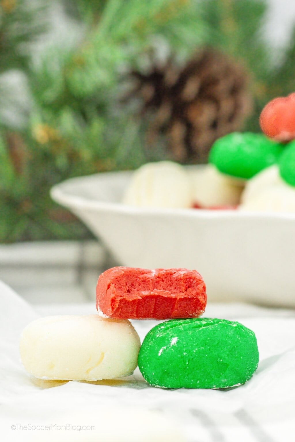 Christmas Cream Cheese Mints - The Soccer Mom Blog
