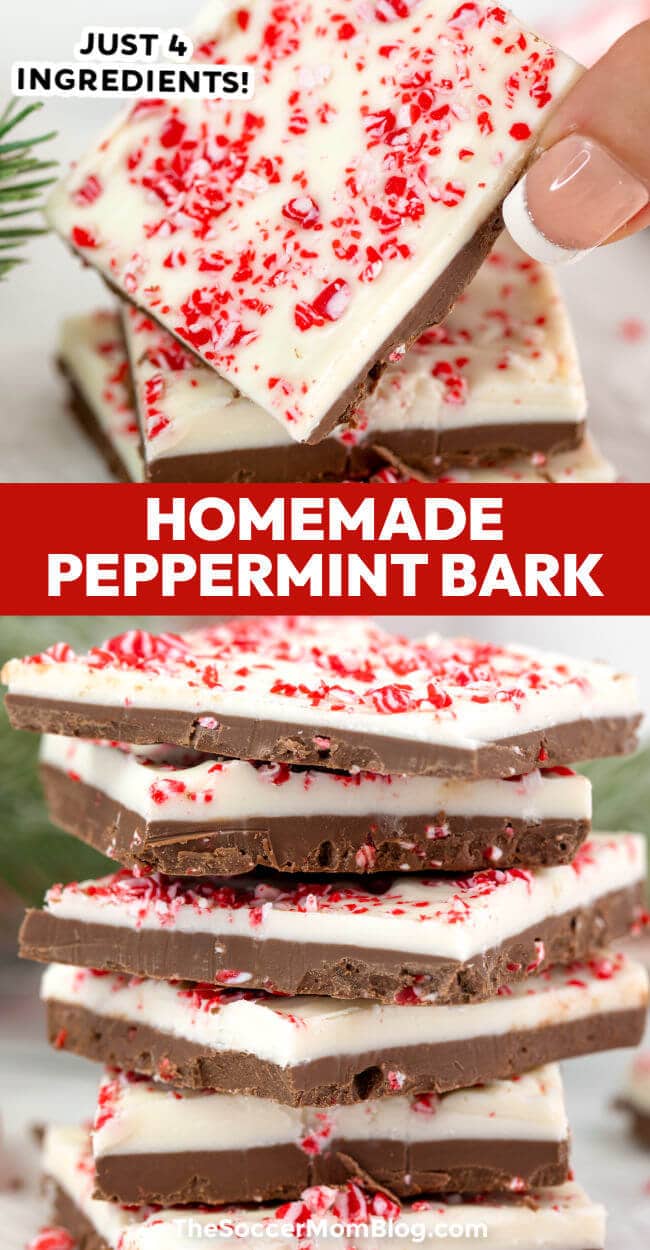 Easy Peppermint Bark Recipe - The Soccer Mom Blog