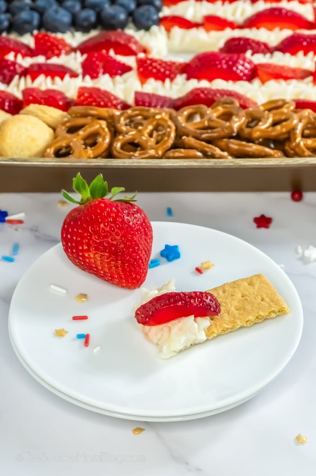 American Flag Buttercream Board - The Soccer Mom Blog