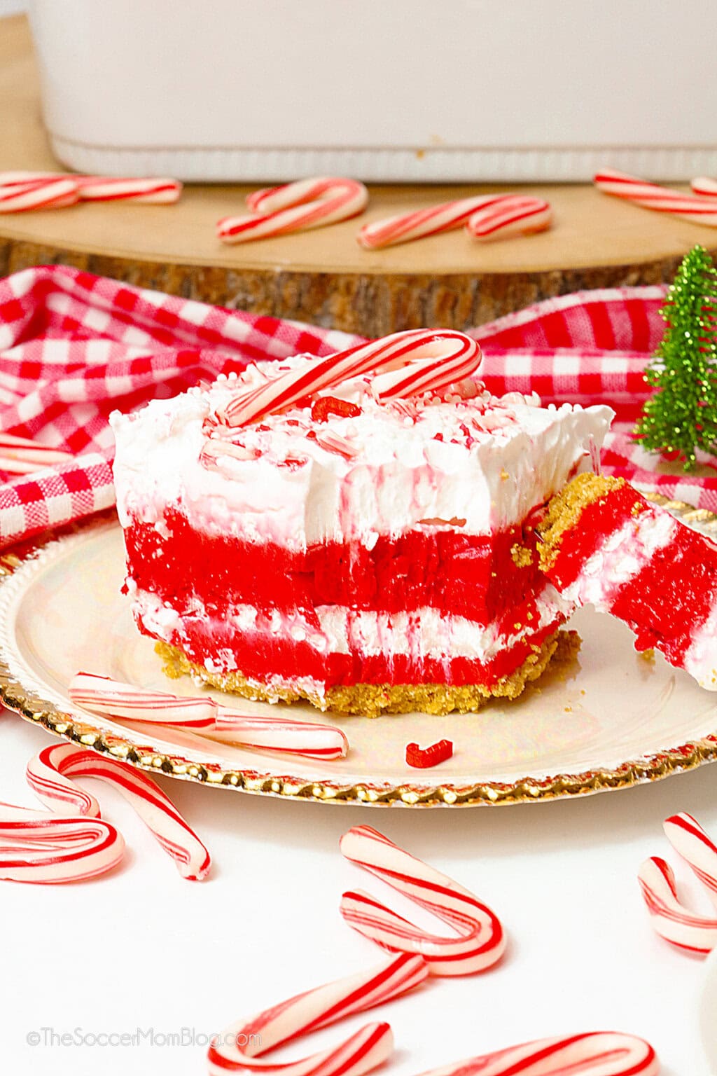 Candy Cane Lush Dessert - The Soccer Mom Blog