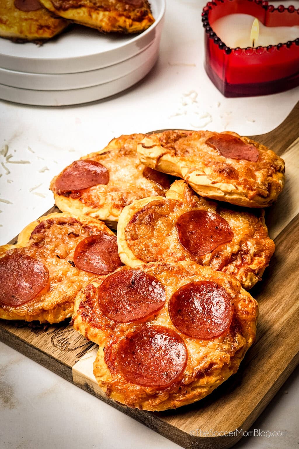 Mini Heart-Shaped Pizzas - The Soccer Mom Blog