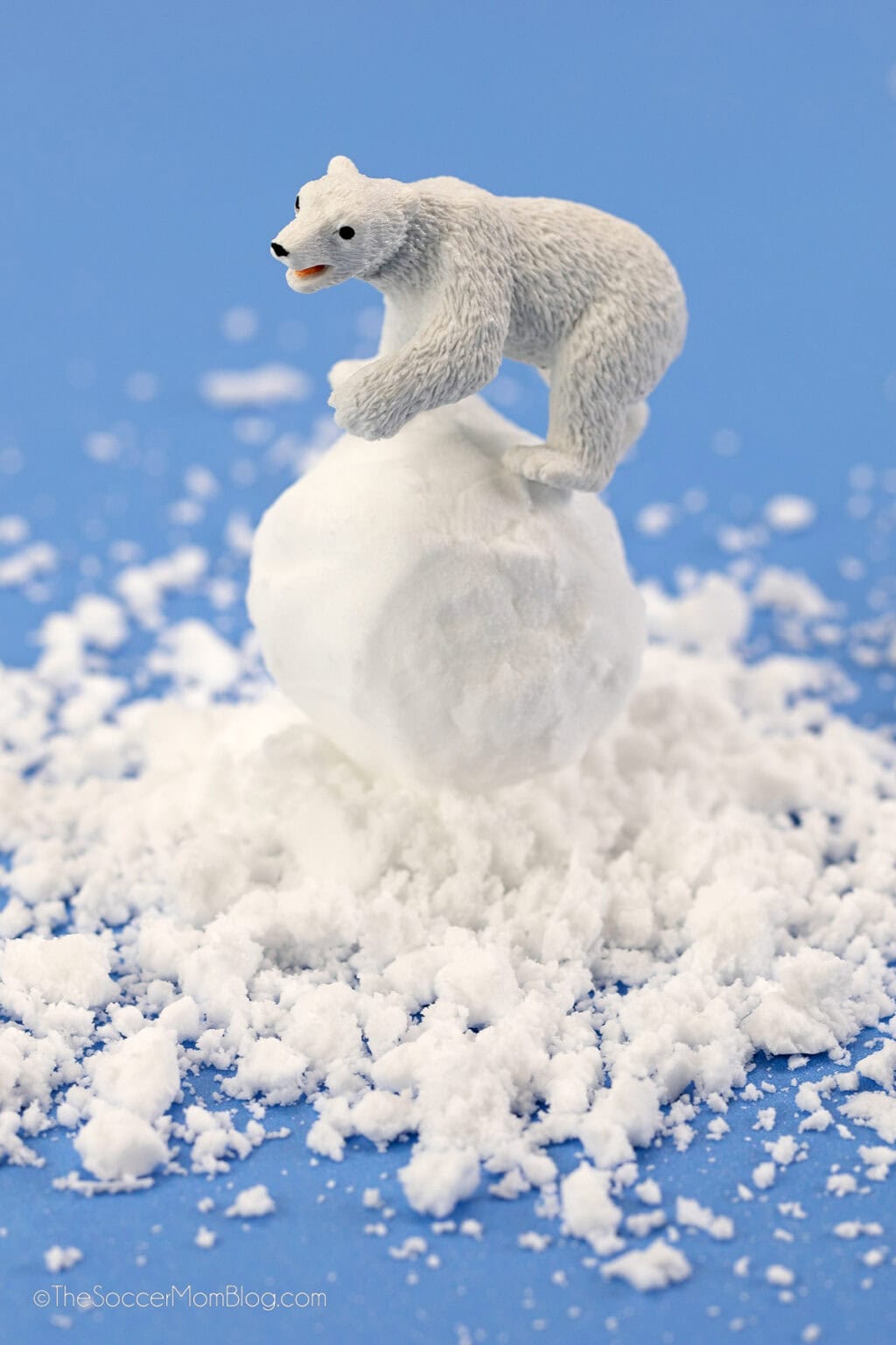 How To Make Fake Snow with 2 Ingredients - The Soccer Mom Blog