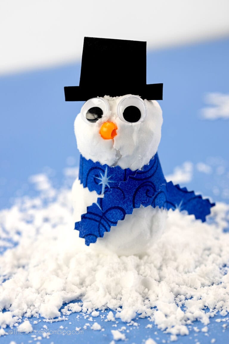 How To Make Fake Snow with 2 Ingredients - The Soccer Mom Blog