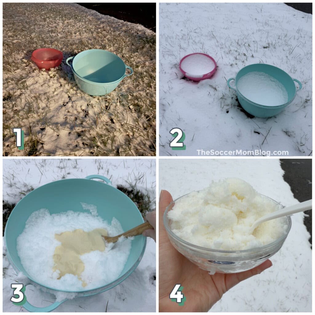 Snow Ice Cream Recipe - The Soccer Mom Blog