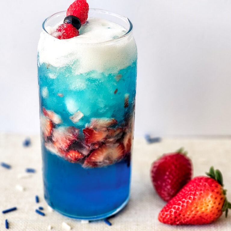 Red White & Blue Layered Cocktail - The Soccer Mom Blog