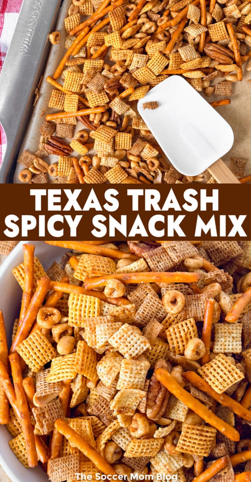 Texas Trash Spicy Chex Mix - The Soccer Mom Blog