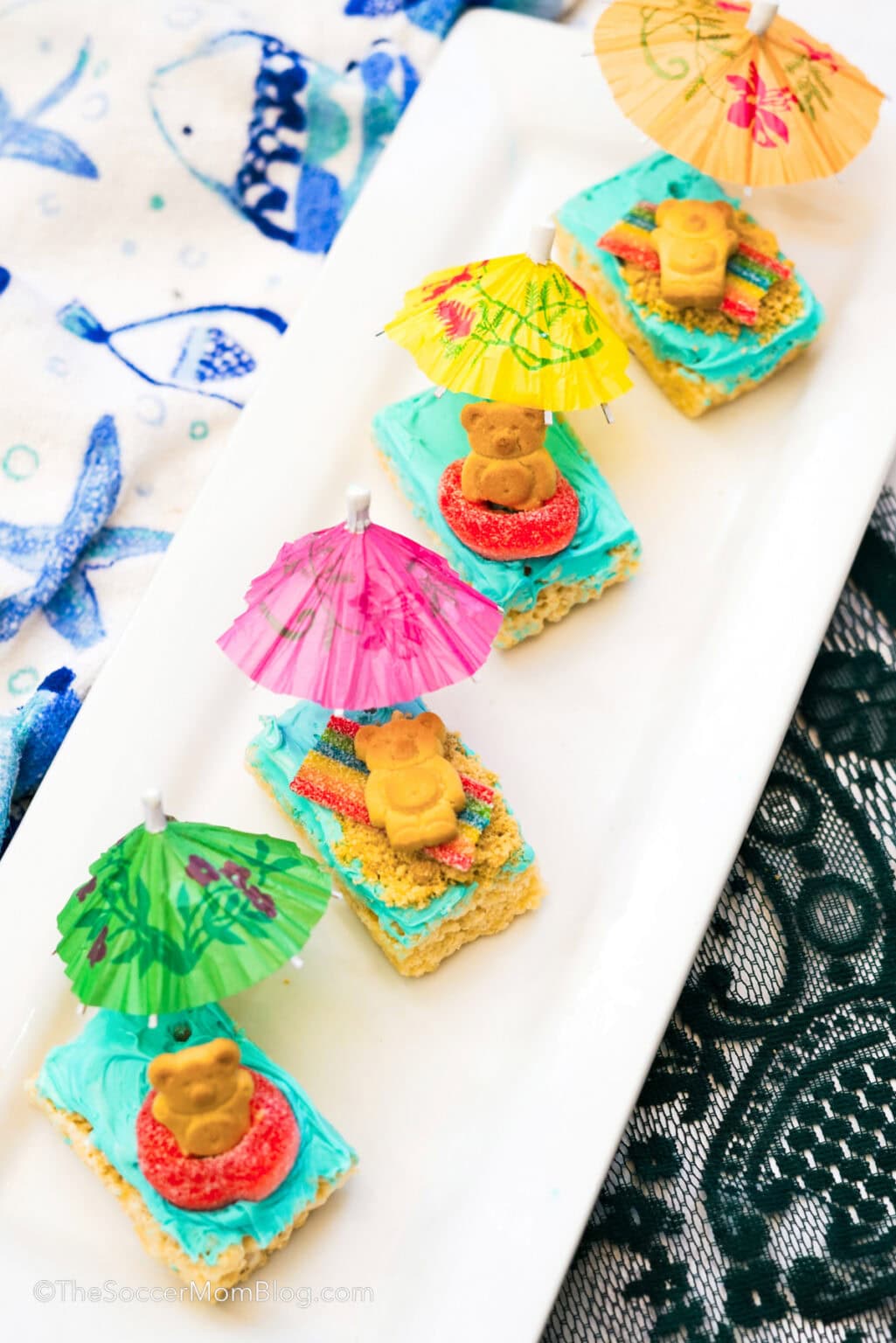 Beach Day Rice Krispie Treats - The Soccer Mom Blog